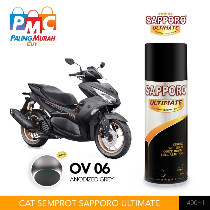 Jual SAPPORO ULTIMATE Colour Cat Semprot OV06 ANODIZED GREY 400cc ...