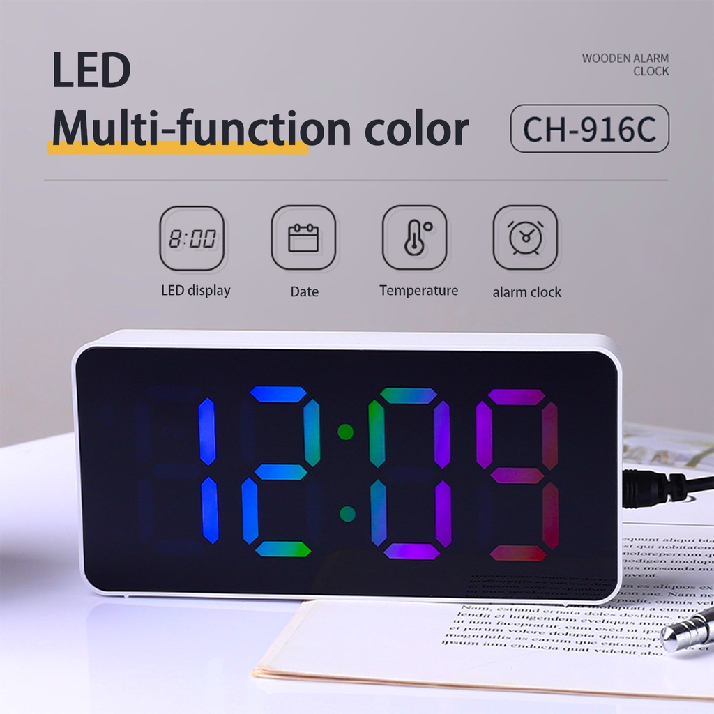 Jual Jam Meja Digital Led Weker Table Tidur Digital Alarm Clock 3D ...