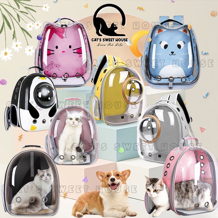 Jual Tas Kucing Astronot Tas Ransel Hewan Tas Transparan Pet Cargo tas ...