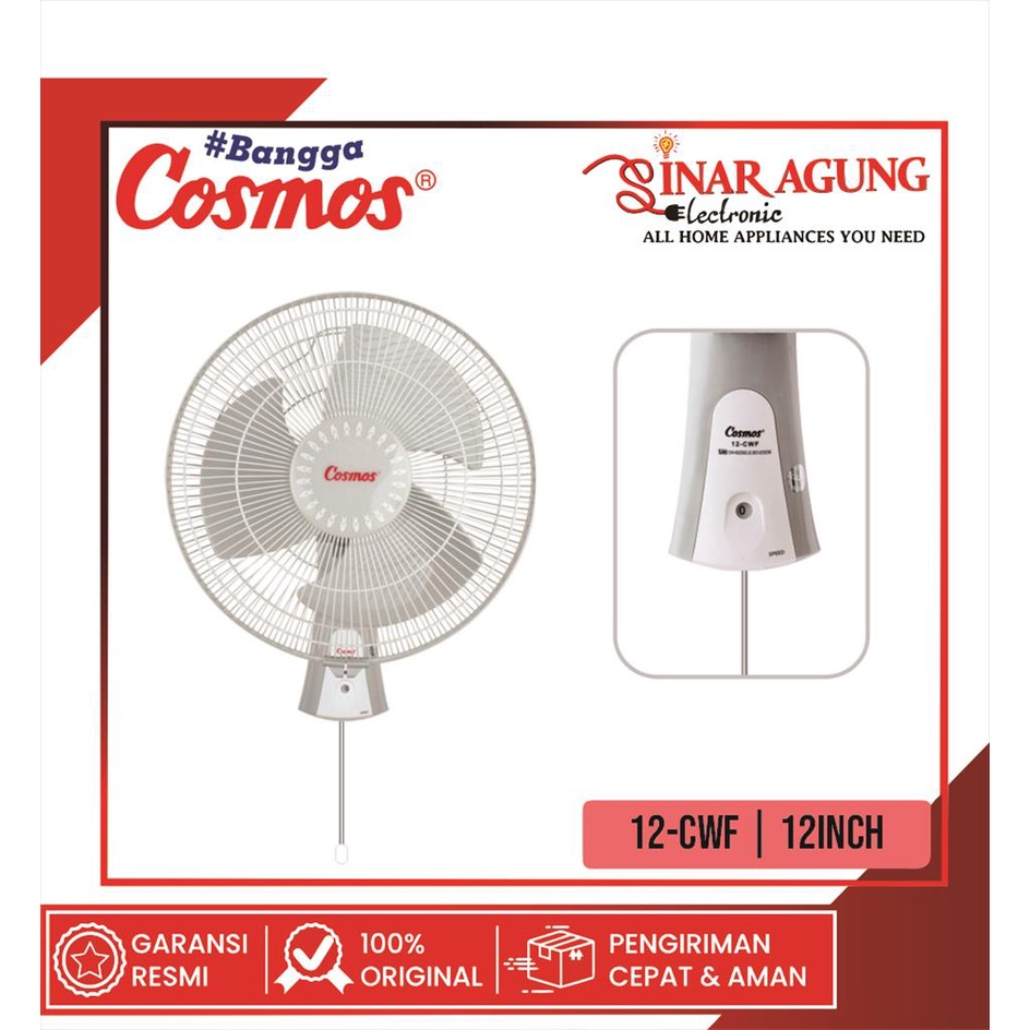Jual [COD] COSMOS WALL FAN / KIPAS ANGIN DINDING 12CWF / 12 CWF / 12 ...