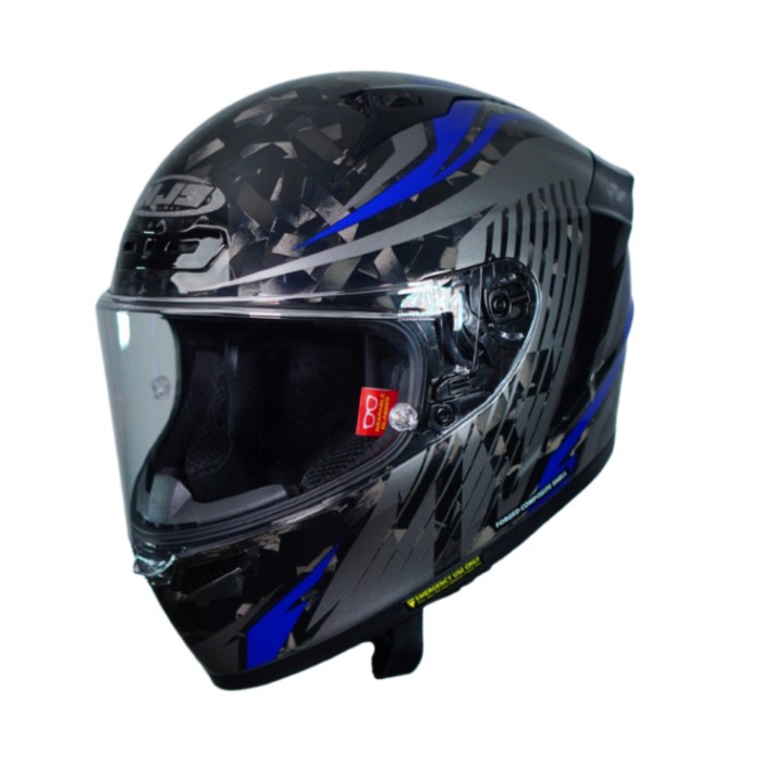 Jual NJS ZX-1R CARBON DEXTRO Blue Gloss/Doff Helm Full Face(FREE ...