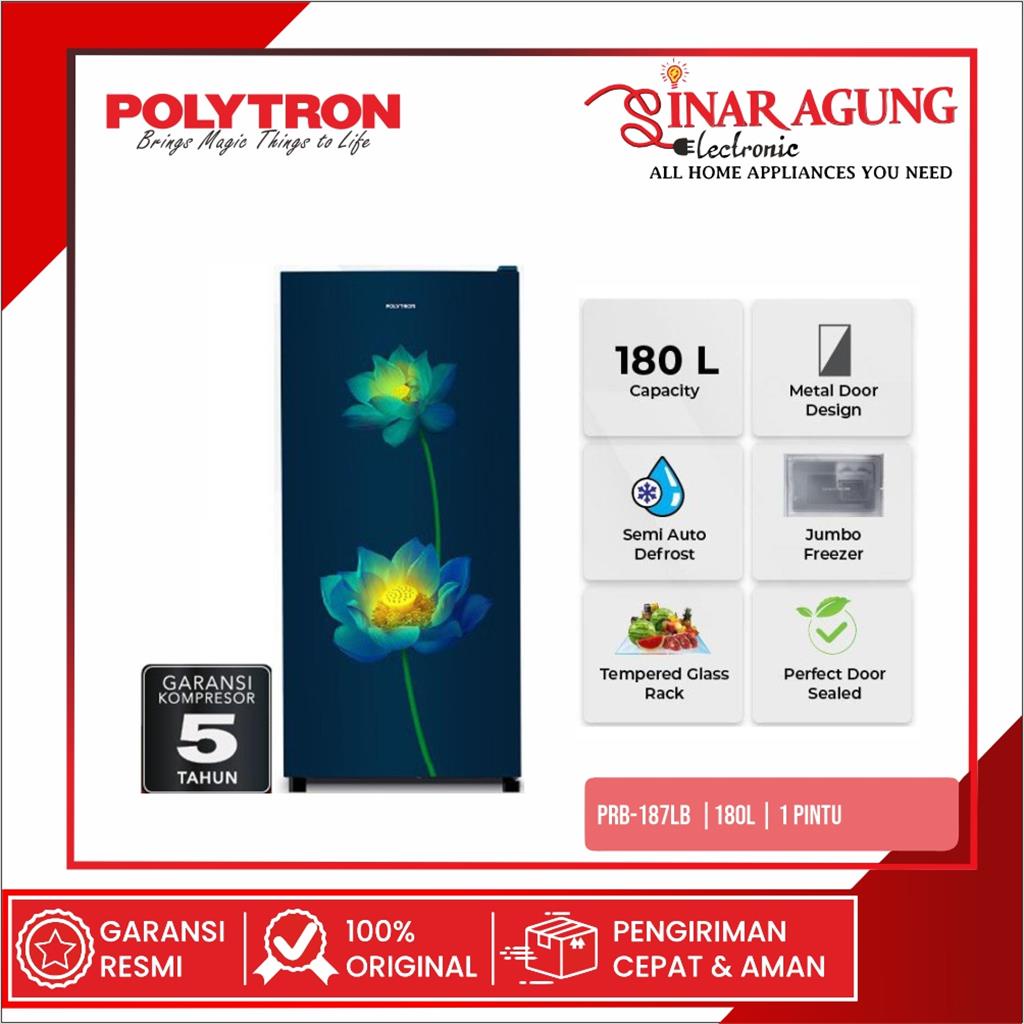 Jual [COD] KULKAS / LEMARI ES POLYTRON PRB187LB / PRB-187LB / PRB187 (1 ...