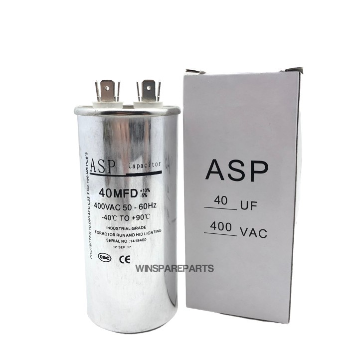 Jual KAPASITOR AC 40 UF 4OOv TERLENGKAP TOKO SPAREPART | Shopee Indonesia
