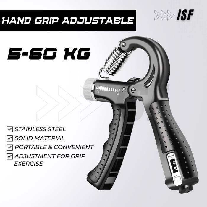 Jual Hand Grip ADJUSTABLE 5KG - 60KG/ Alat Fitness Tangan - Tanpa ...