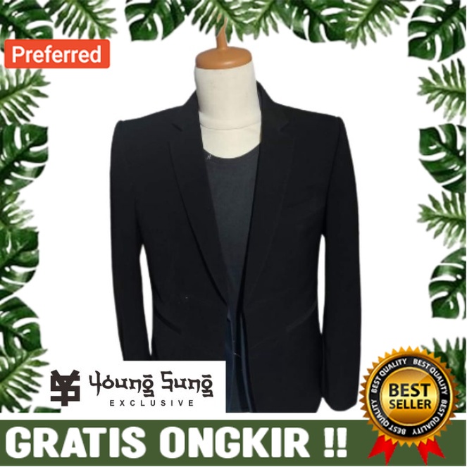 Jual JAS FORMAL PRIA S M L XL BONUS DASI HITAM JAS WISUDA JAS BLAZER ...