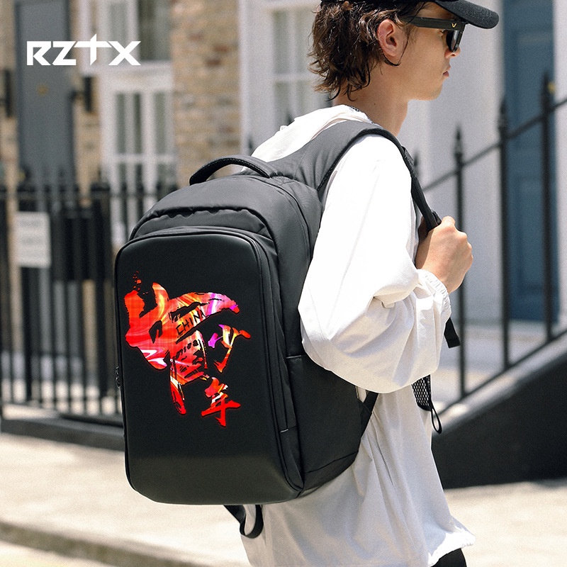 Jual RZTX 2105 LED Pixel Art Display Tas Ransel Laptop Pria 15.6 Inch ...