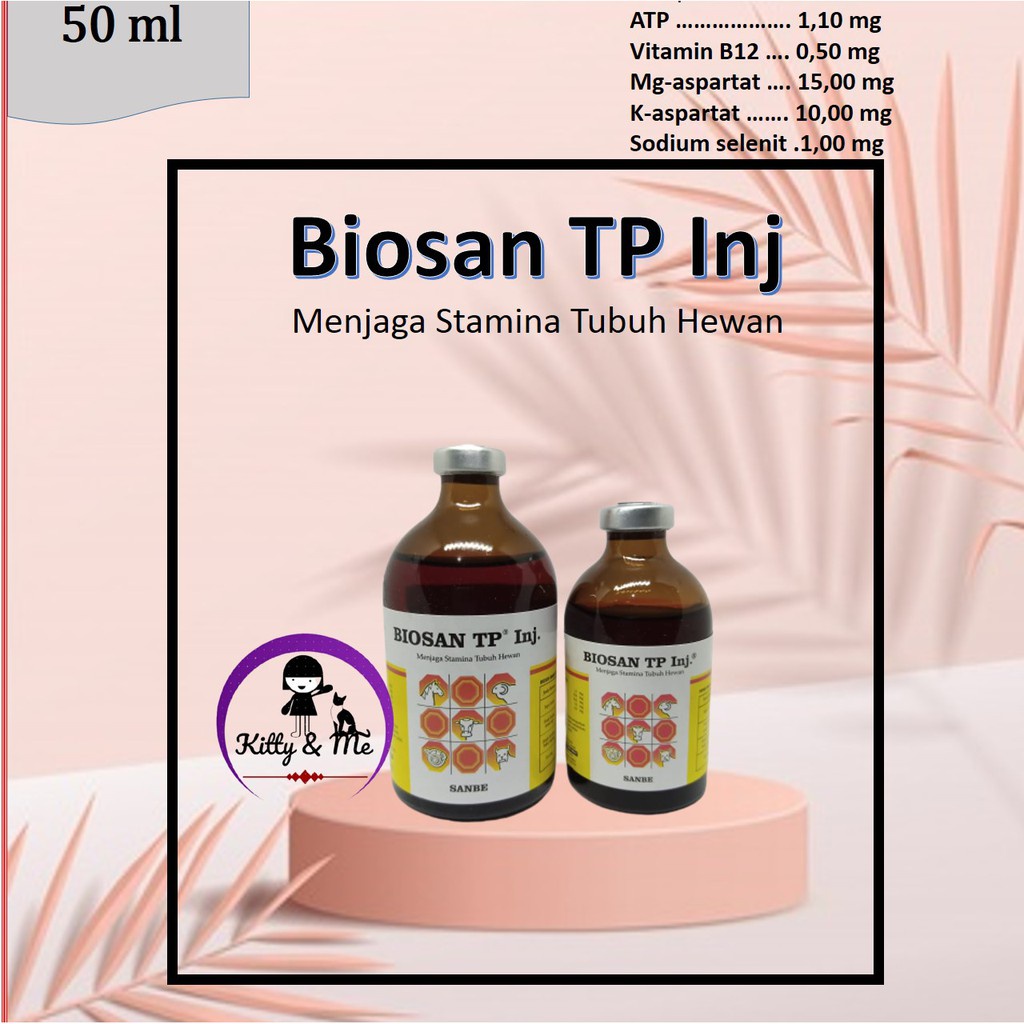 Jual Biosan TP Injeksi Obat Hewan Penambah Stamina Tubuh Sapi Kuda ...