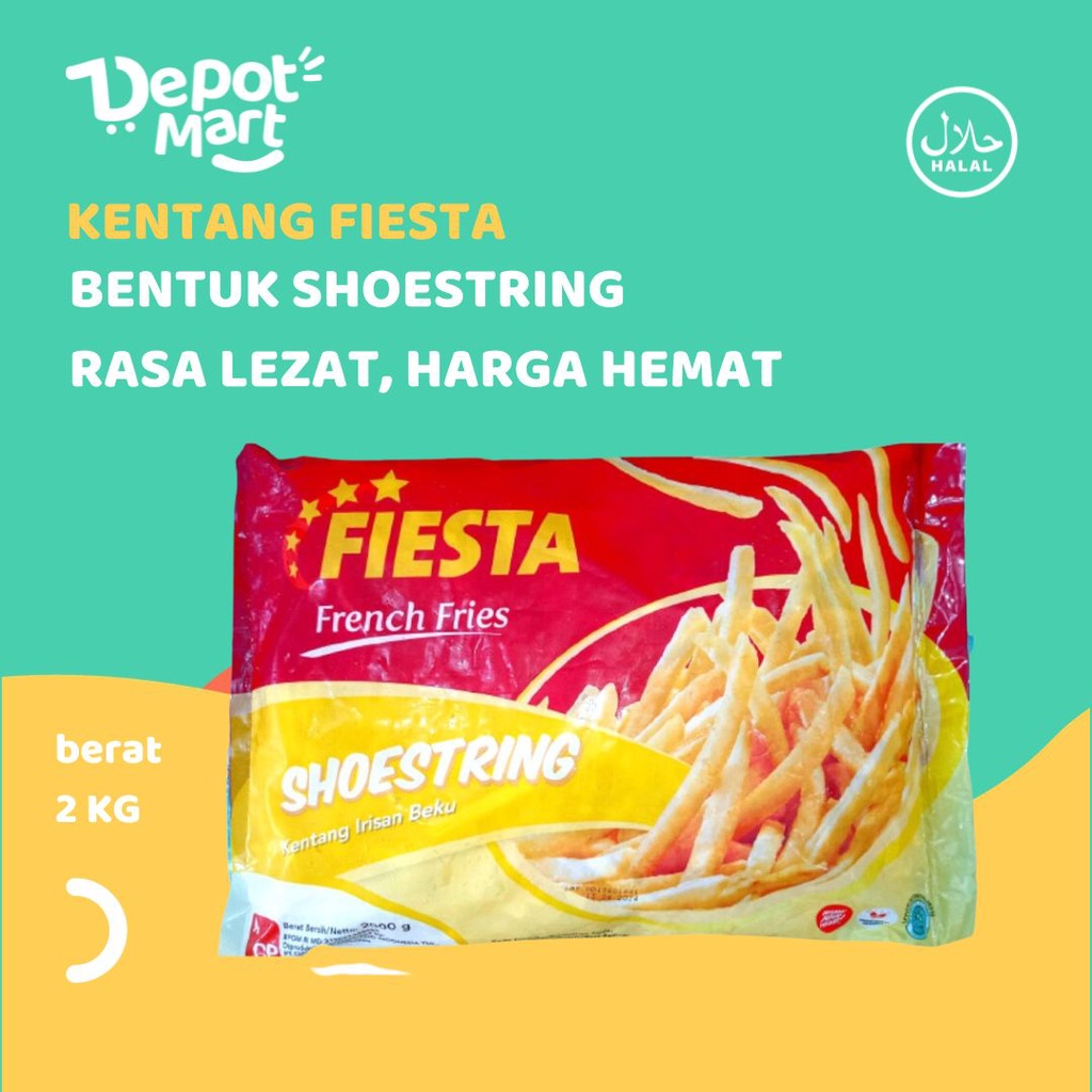 Jual Kentang Fiesta 2 Kg - Kentang Goreng Frozen Bentuk Shoestring Cut ...