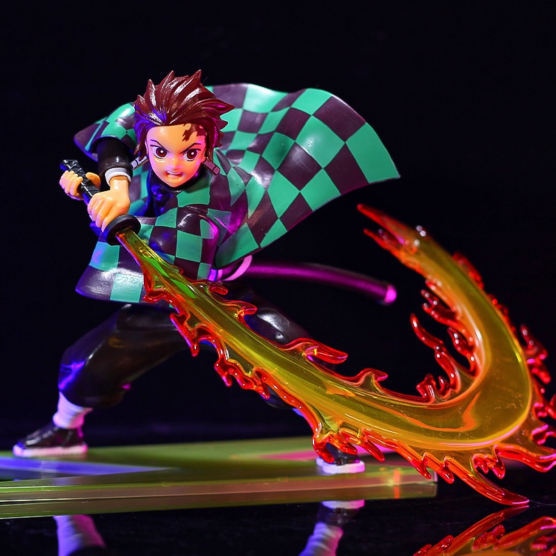 Jual SHP-JF Action Figure Demon Slayer Tanjiro Flame Slash Recast 16cm ...