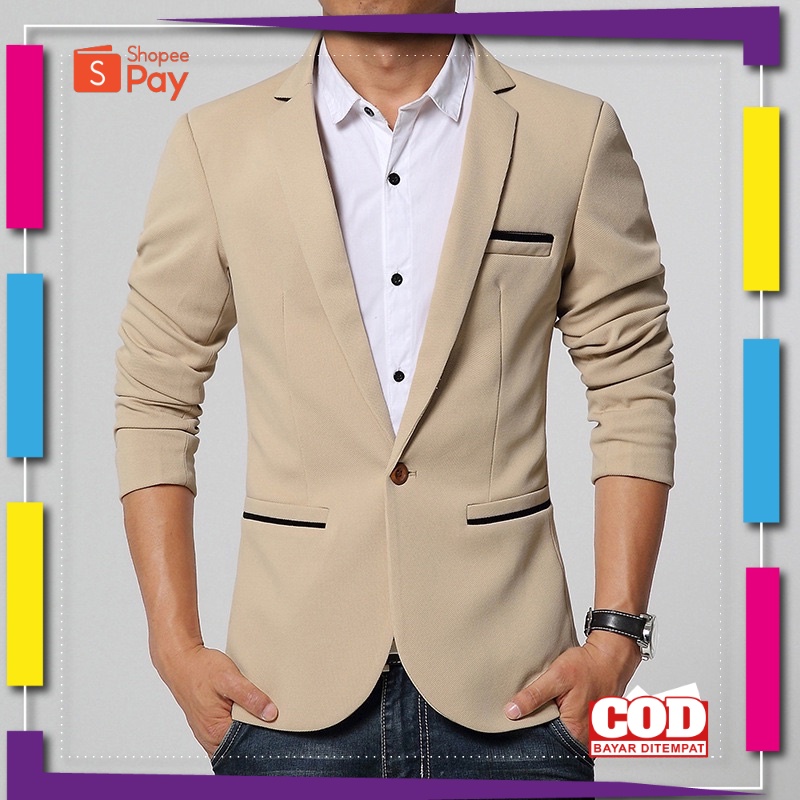 Jual PREMIUM KOREAN STYLE / TERLARIS ! JAS BLAZER PRIA FORMAL TERBARU ...