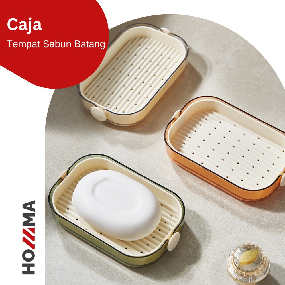 Jual Tempat Sabun Batang Kamar Mandi Double Layer Soap Box Transparant ...