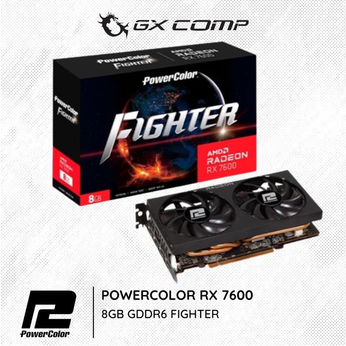 Jual VGA Powercolor Fighter AMD Radeon RX 7600 8GB GDDR6 | Shopee Indonesia