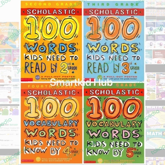 Jual Buku Scholastic 100 Words Kids Need to Read / Know Grade - Know G ...