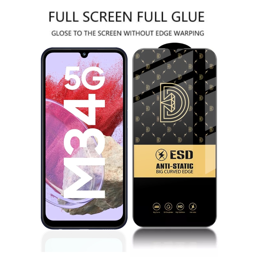 Jual Tempered Glass Samsung Galaxy M34 5G Layar Anti Static Full Cover ...