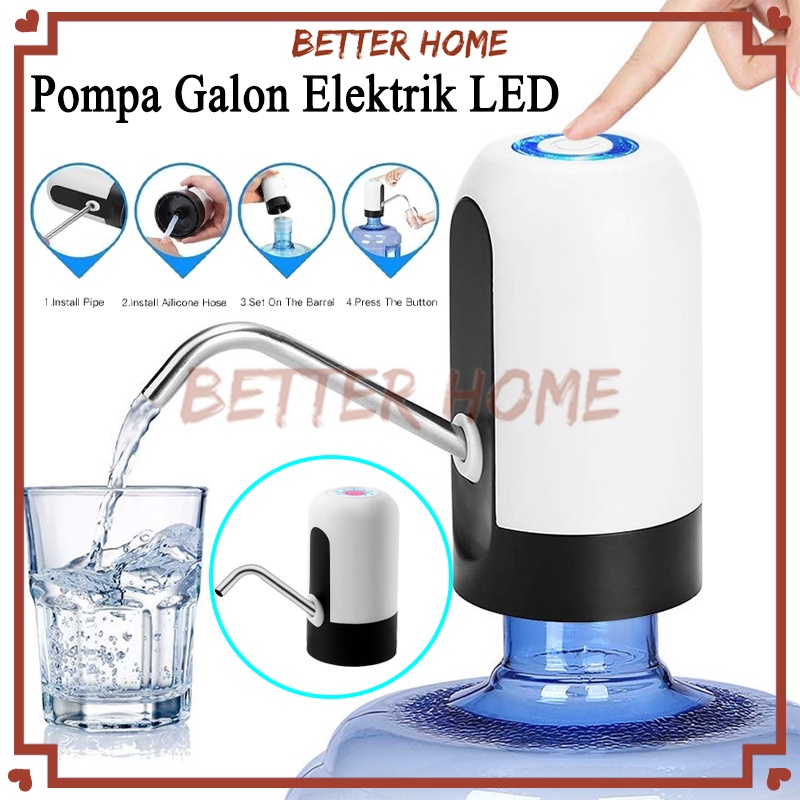 Jual Pompa Galon Elektrik LED/Pompa Air Galon Elektrik Bisa di Charge ...