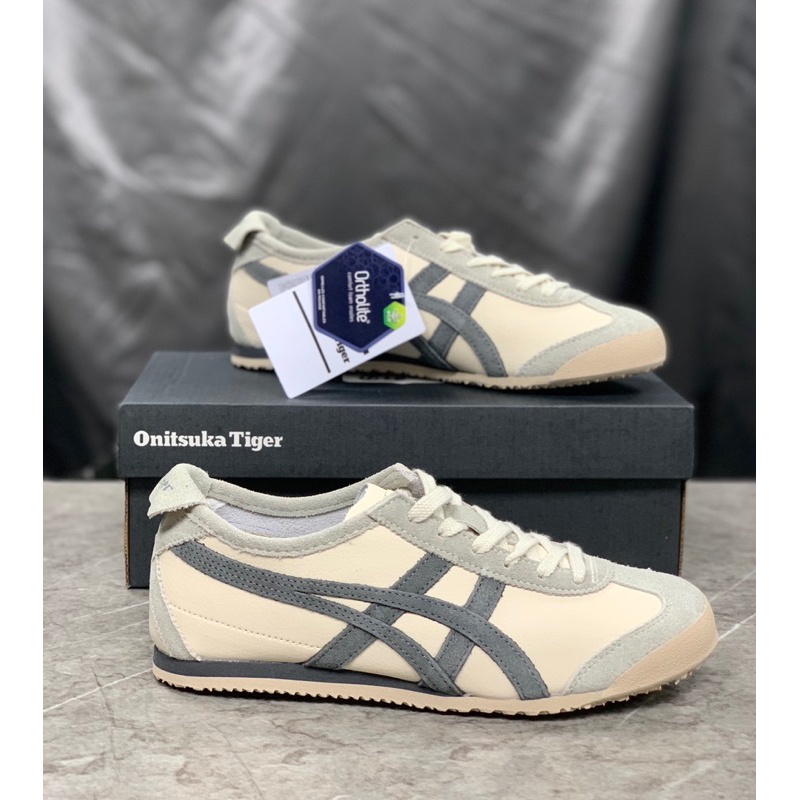 Jual Sepatu Onitsuka Mexico 66 Bludru Cream Grey | Shopee Indonesia