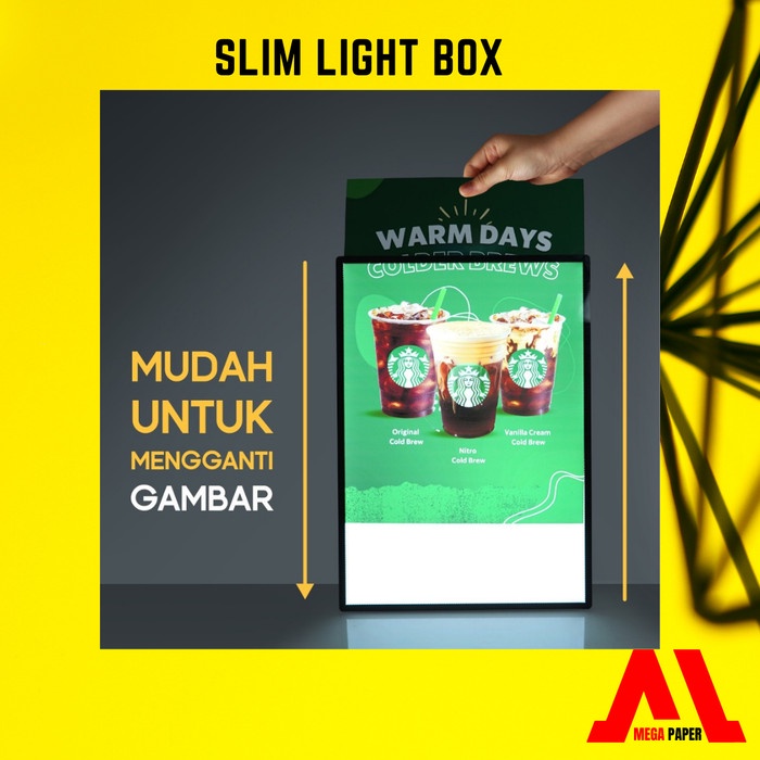 Jual Slim Lightbox A4 | Frame Lampu Menu Promosi | Frame Portable LED ...