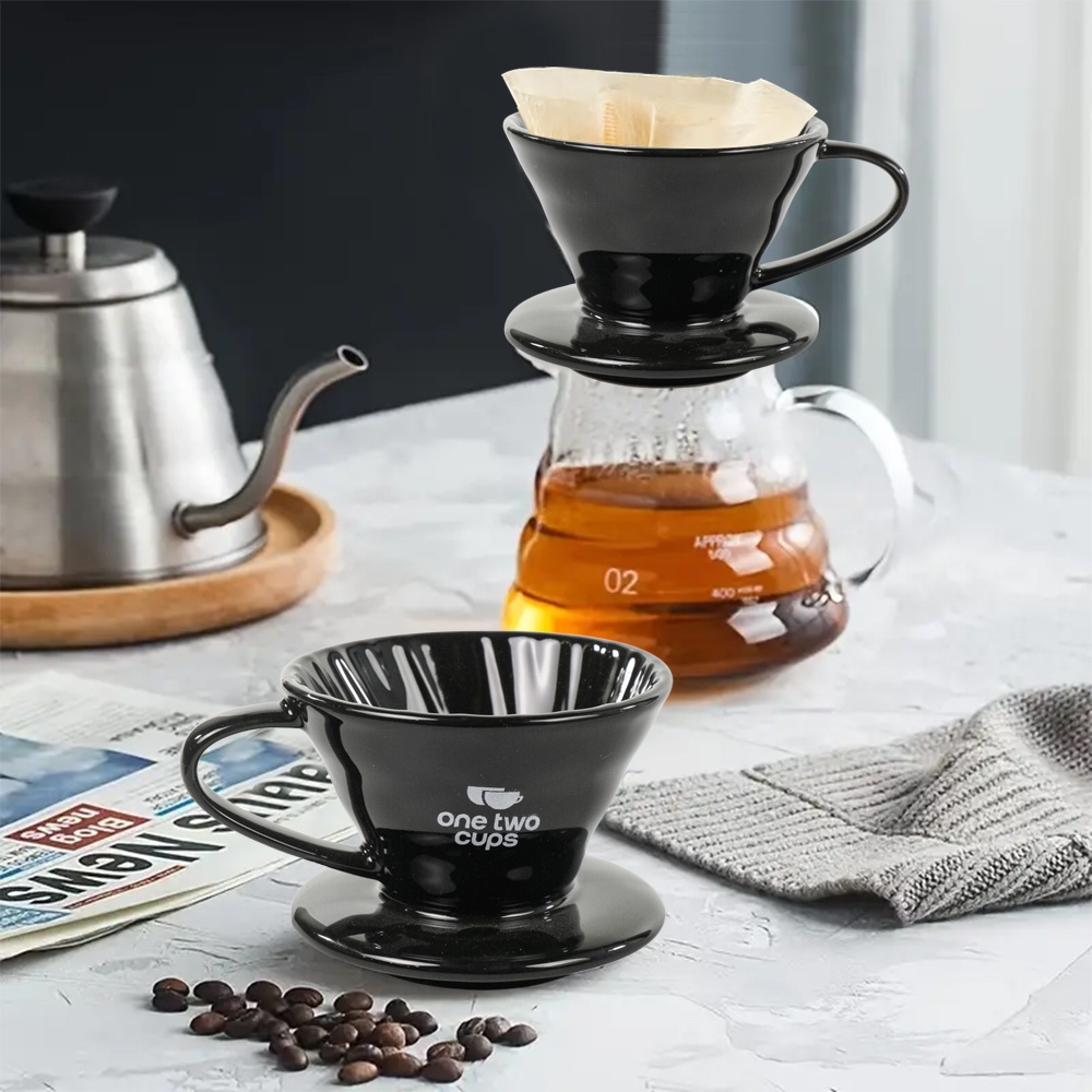 Jual One Two Cups Filter Penyaring Kopi V60 Glass Coffee Filter Dripper ...