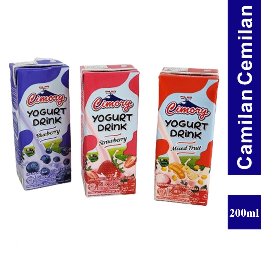 Jual Cimory Yogurt Drink Blueberry Strawberry Mixed Fruit 200 ml | Shopee Indonesia