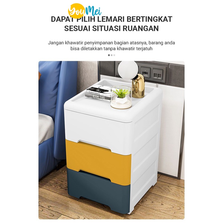 Jual Lemari Laci Plastik 3 4 5 6 Tingkat / Susun Roda - Plastics Drawer ...