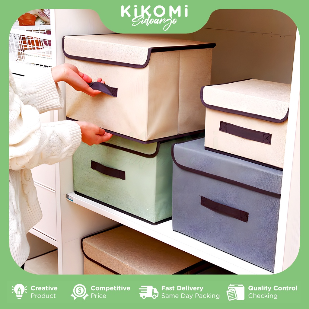 Jual STORAGE BOX 2 IN 1 Kotak Tempat Penyimpanan Pakaian Lipat ...