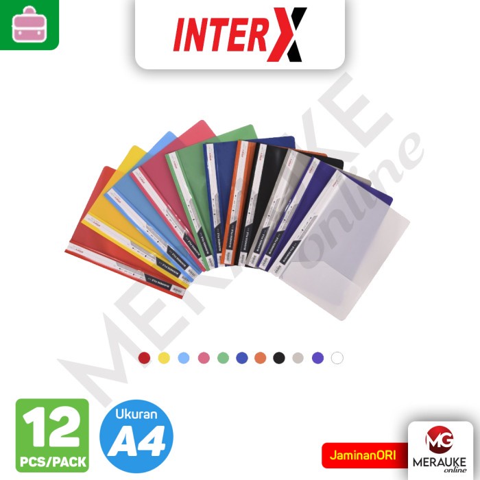 Jual InterX Business File / Map Plastik Snel A4 LUSIN (1 Pack isi 12 Pcs) | Shopee Indonesia