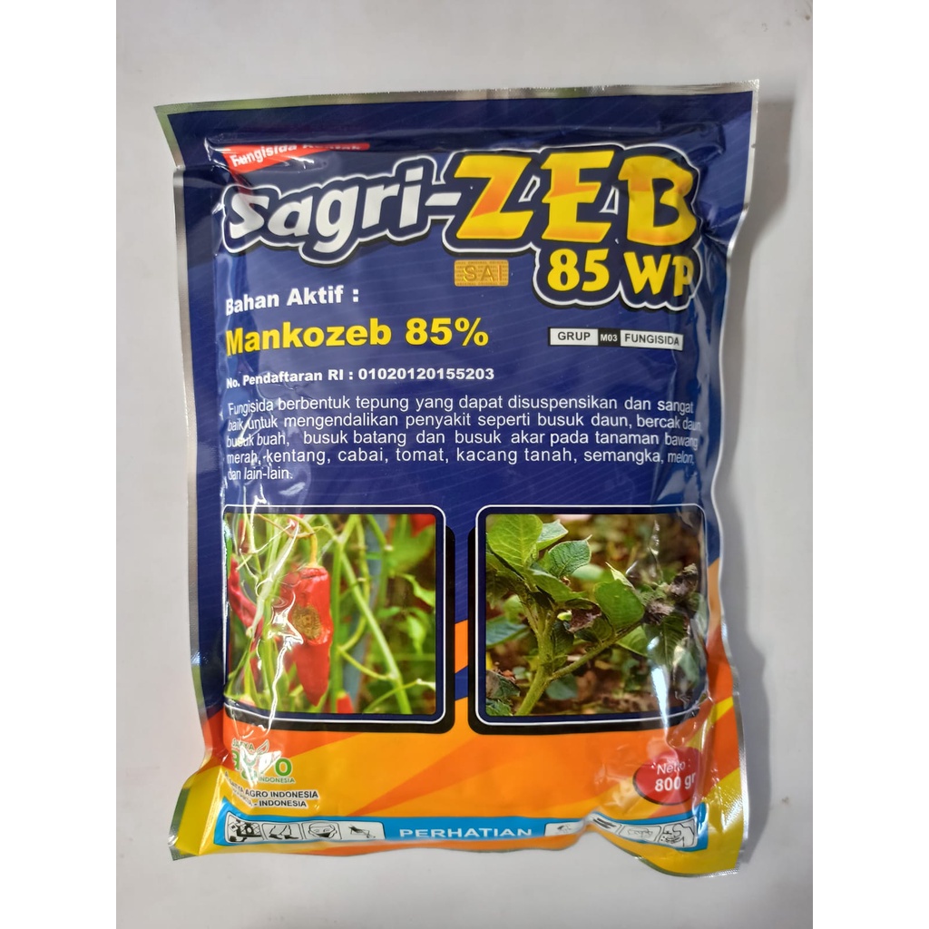 Jual Fungisida mankozeb SAGRI-ZEB sagri zeb 85wp isi 800gr dari SATYA ...
