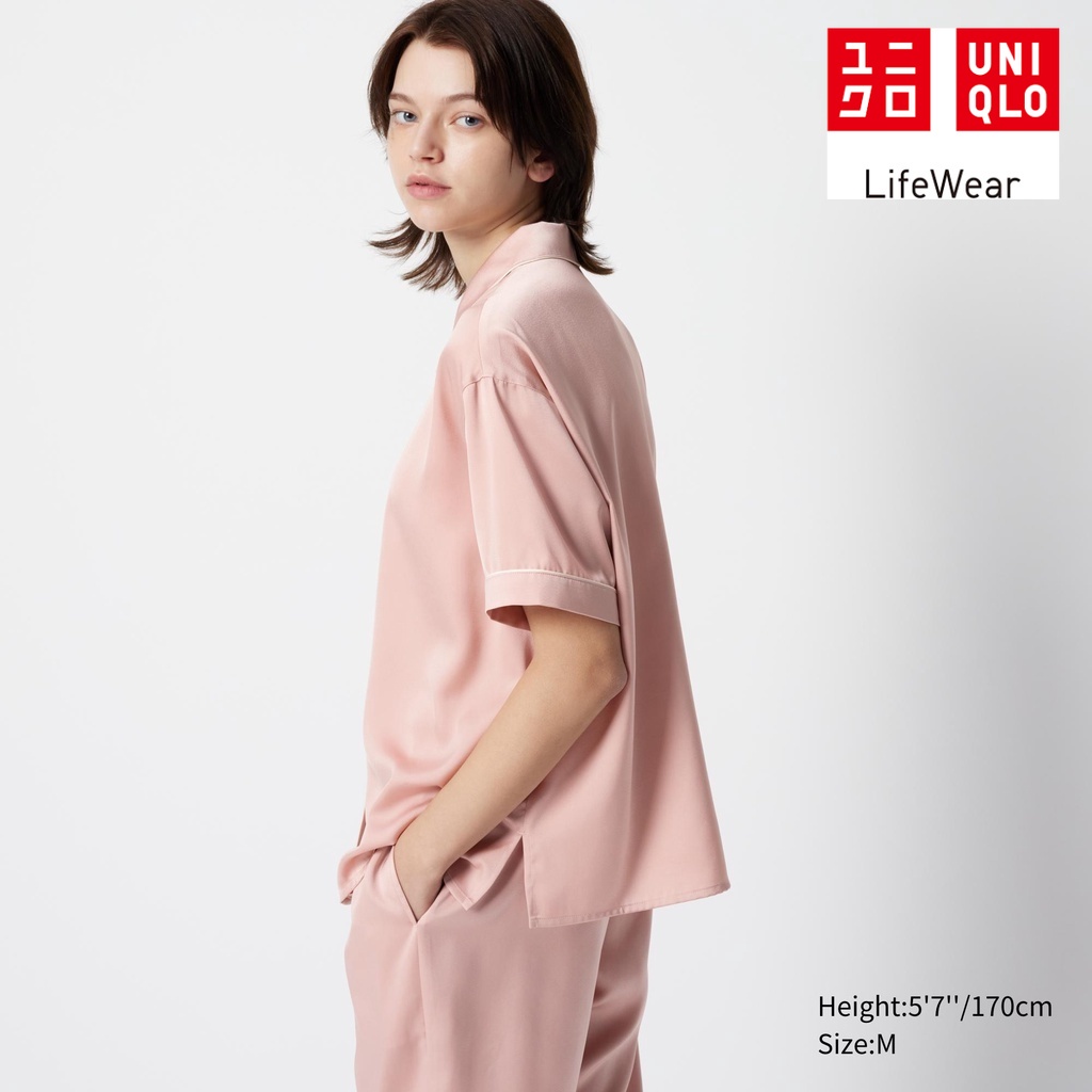 Jual Uniqlo Piyama Satin Lengan Pendek (Celana Panjang) | Shopee Indonesia
