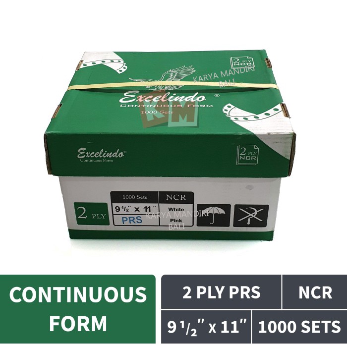 Jual Kertas Continuous Form 2 Ply PRS Bagi 2 NCR Excelindo 9 1/2 x 11 ...