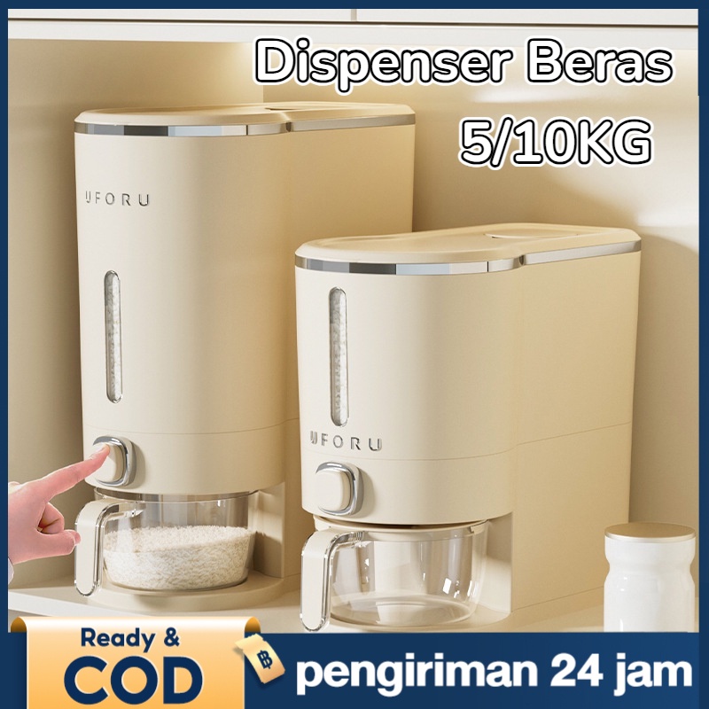 Jual Dispenser Beras 10 KG Rice Dispenser Tempat Wadah Penyimpanan ...