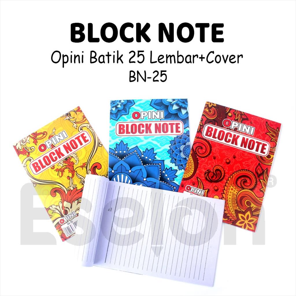 Jual Block note / Block Note A5 Garis Opini 25lembar+cover / Notebook ...