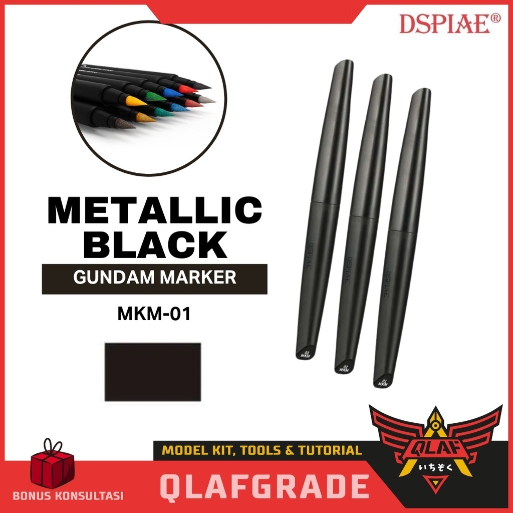 Jual Gundam Marker METALLIC BLACK soft tip acrylic panel line dspiae ...
