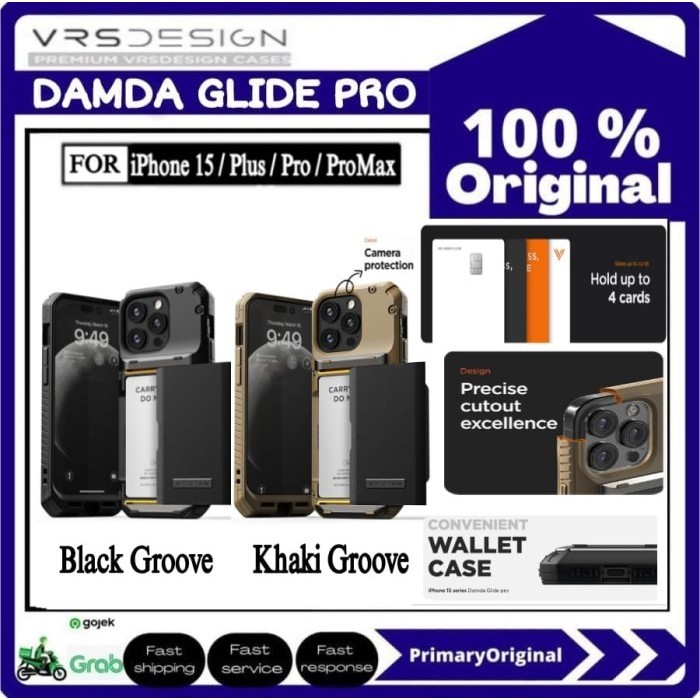 Jual Case iPhone 15 Pro Max 15 Pro VRS DESIGN DAMDA GLIDE PRO Wallet | Shopee Indonesia