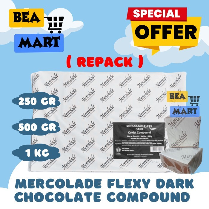 Jual Mercolade Flexy Dark Chocolate Compound 250gr 500gr 1kg | Coklat ...