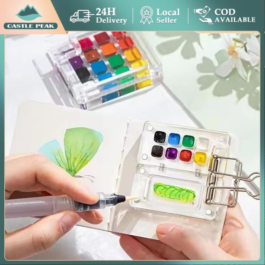 Jual 15/8 Hole Palette Lukis Plastik Palet Lukis Cat Acrylic Minyak Air ...