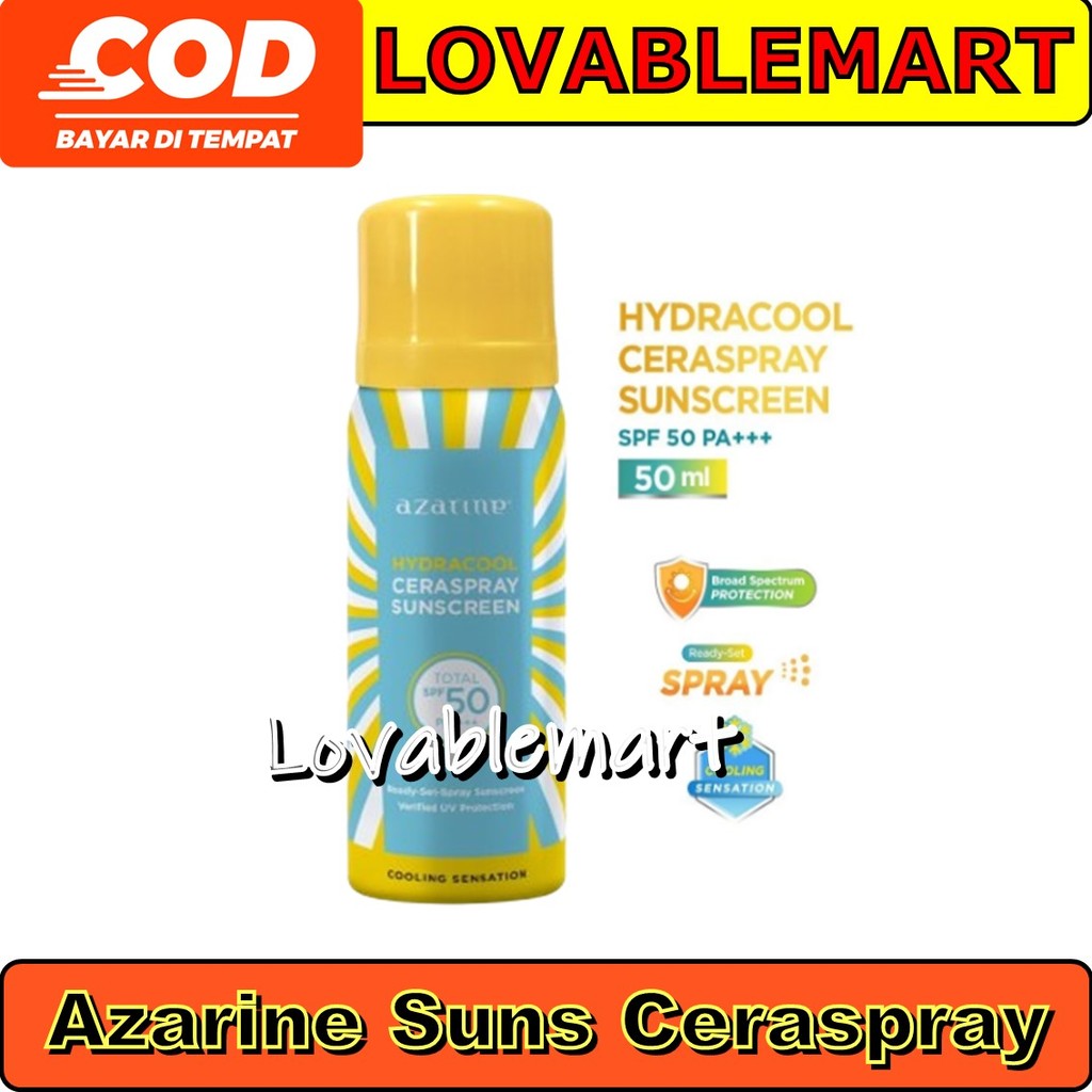 Jual Lovablemart Azarine Ceraspray Sunscreen Spray SPF 50 PA+++ with ...