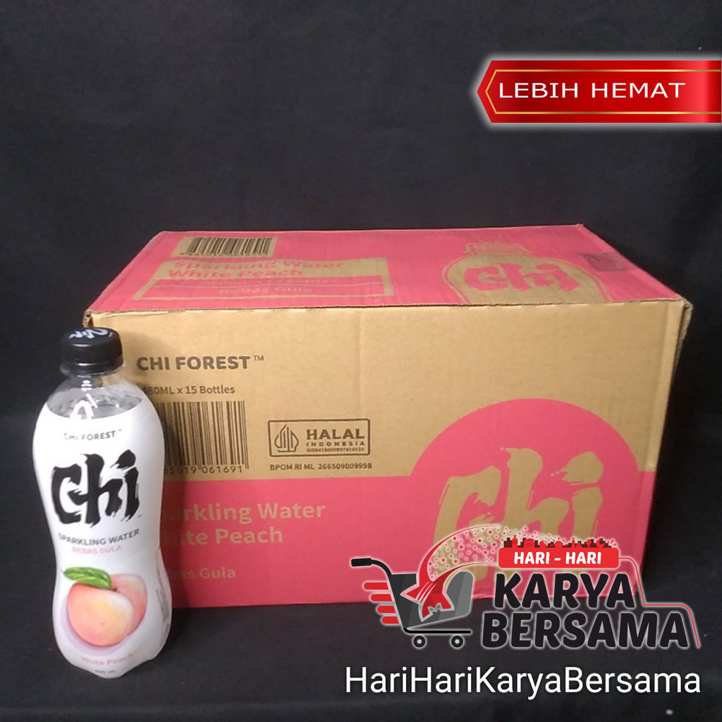 Jual MINUMAN RINGAN CHI FOREST SPARKLING WATER WHITE PEACH 15'S X 480ML | Shopee Indonesia