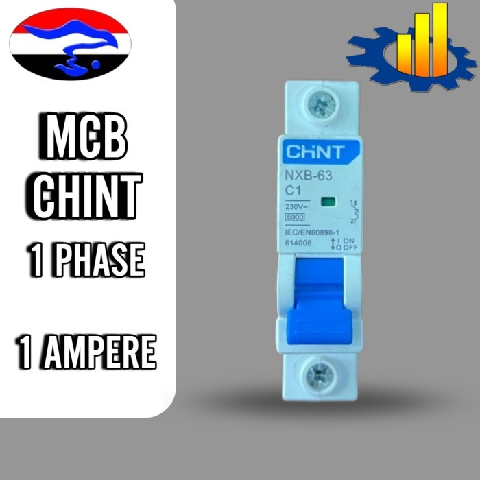 Jual MCB CHINT NXB-63 1 PHASE 1 AMPERE 230-400V | Shopee Indonesia