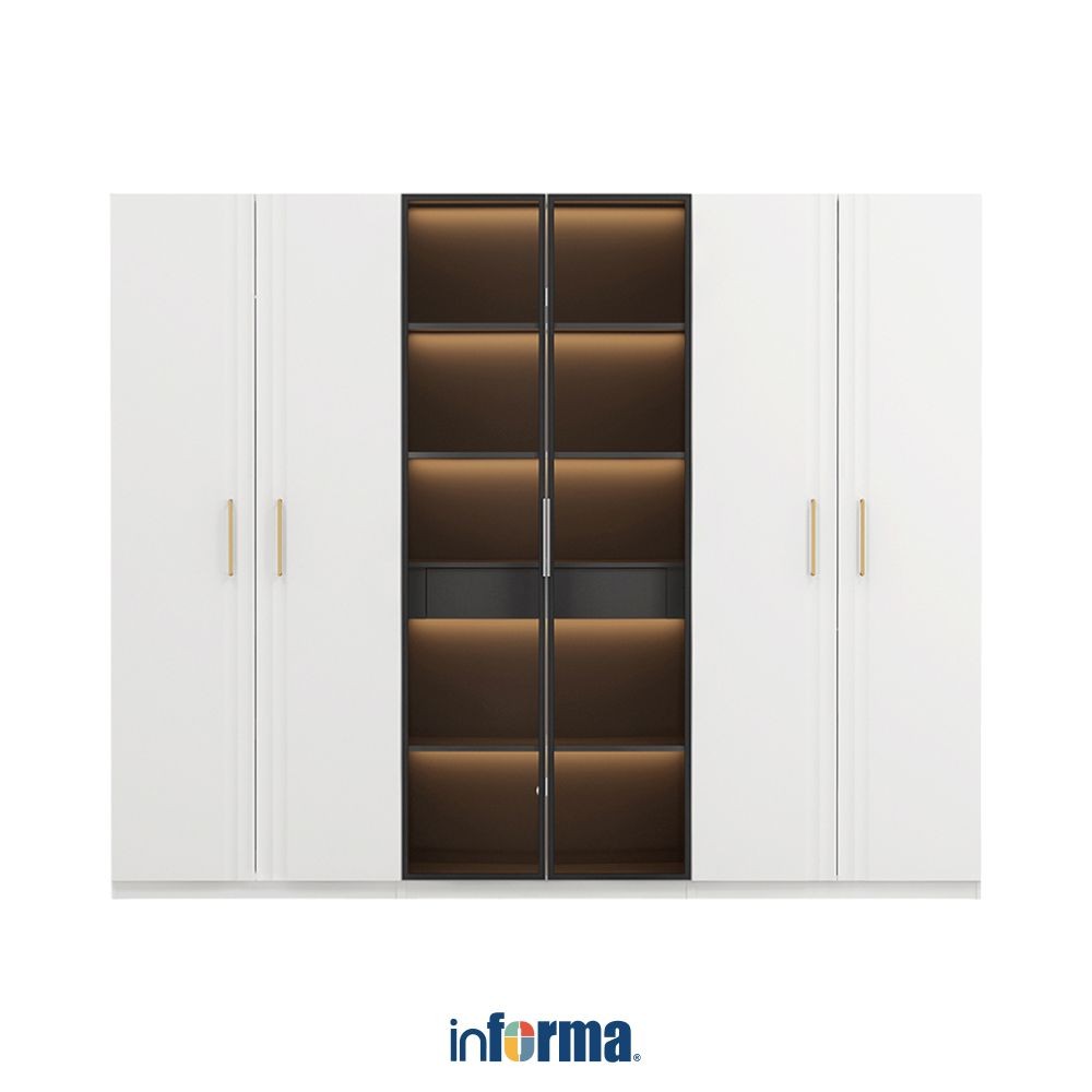 Jual Informa Willem I I Lemari Pakaian 6 Pintu - Putih Wardrobe Storage ...