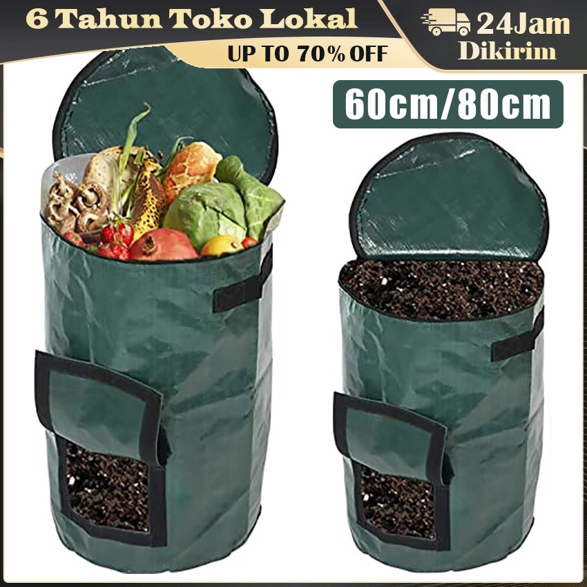 Jual 60/80CM Compost Bag Tas Kompos Olah Limbah Daun Sampah Organik ...