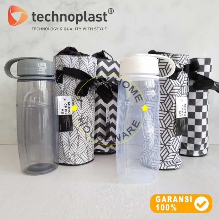 Jual TECHNOPLAST Monochrome Sport Bottle Free Bag | Botol Minum 700ml ...