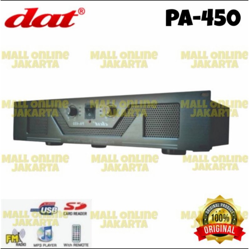 Jual Power Amplifier dat pa450 original pa 450 audio amplifier | Shopee ...