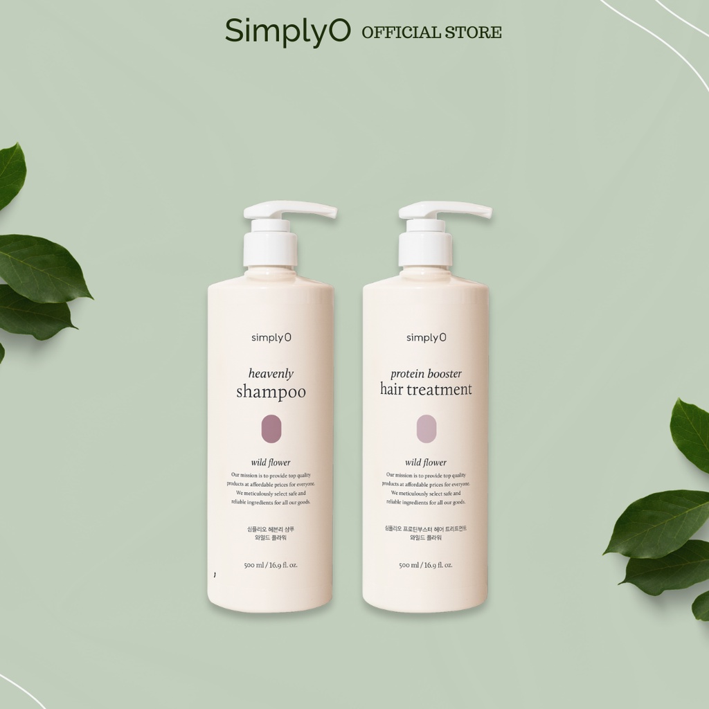 Jual SimplyO Heavenly shampoo 500ml + Protein treatment 500ml (Wild ...