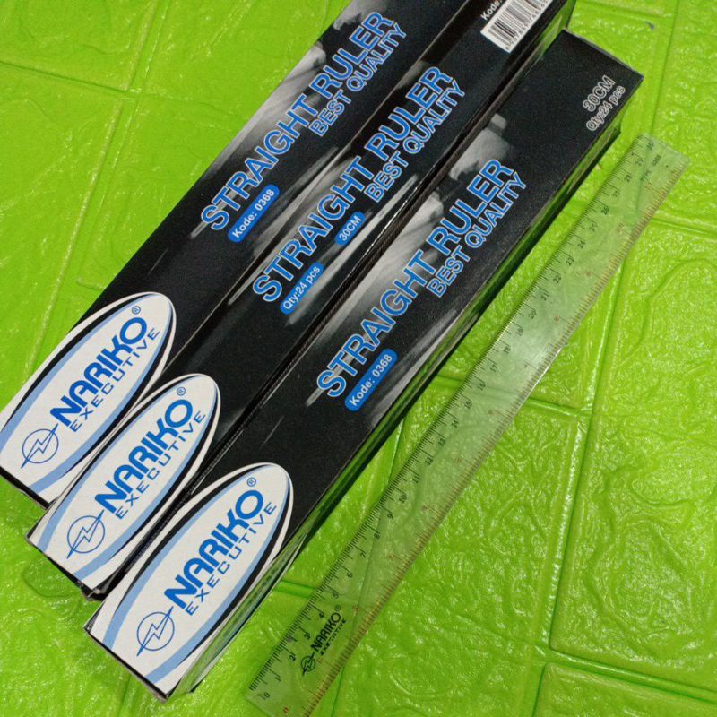 Jual NARIKO STRAIGHT RULER NARIKO PENGGARIS 30CM ISI 24 PCS | Shopee ...
