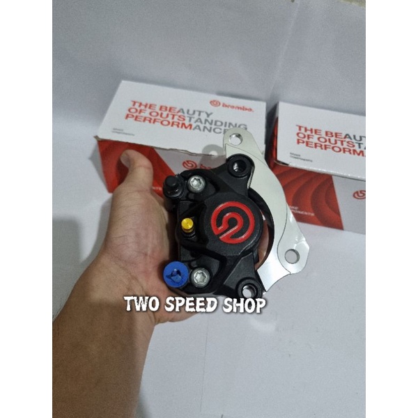 Jual kaliper brmbo 2p 2 piston big logo + breket kaliper piringan disc standar + selang rem ...