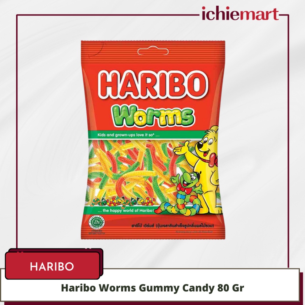 Jual Haribo Worms Gummy Candy Permen 80 g | Shopee Indonesia