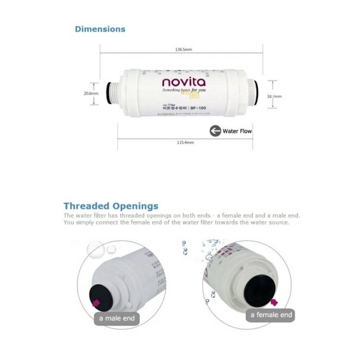 Jual Filter Air untuk Bidet & Shower - Novita Ion Filter | Shopee Indonesia