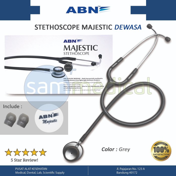 Jual ABN Majestic Stethoscope Dewasa - Grey | Shopee Indonesia