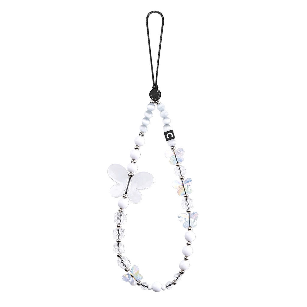 Jual High version CASETIFY Phone Charm chain handmade pearl beaded ...