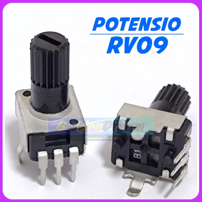 Jual Potensio RV09 resistor variabel potensio meter 5K 10K 20K 50K 100K ...